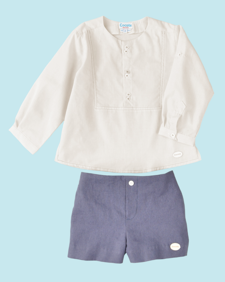 BOYS CLOTHING BLUE AND WHITE SET – Pekiboo Kids Fashion